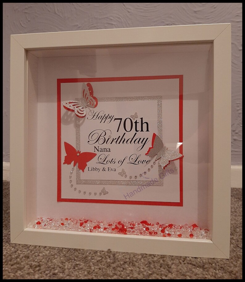 Personalised Box Frame 70th Birthday Gift Personalised 70th | Etsy