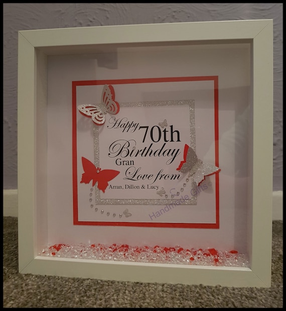 Personalised Box Frame 70th Birthday Gift Personalised 70th | Etsy UK