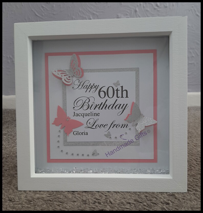 Personalised Box Frame, 60th Birthday Gift, Personalised 60th Box Frame ...