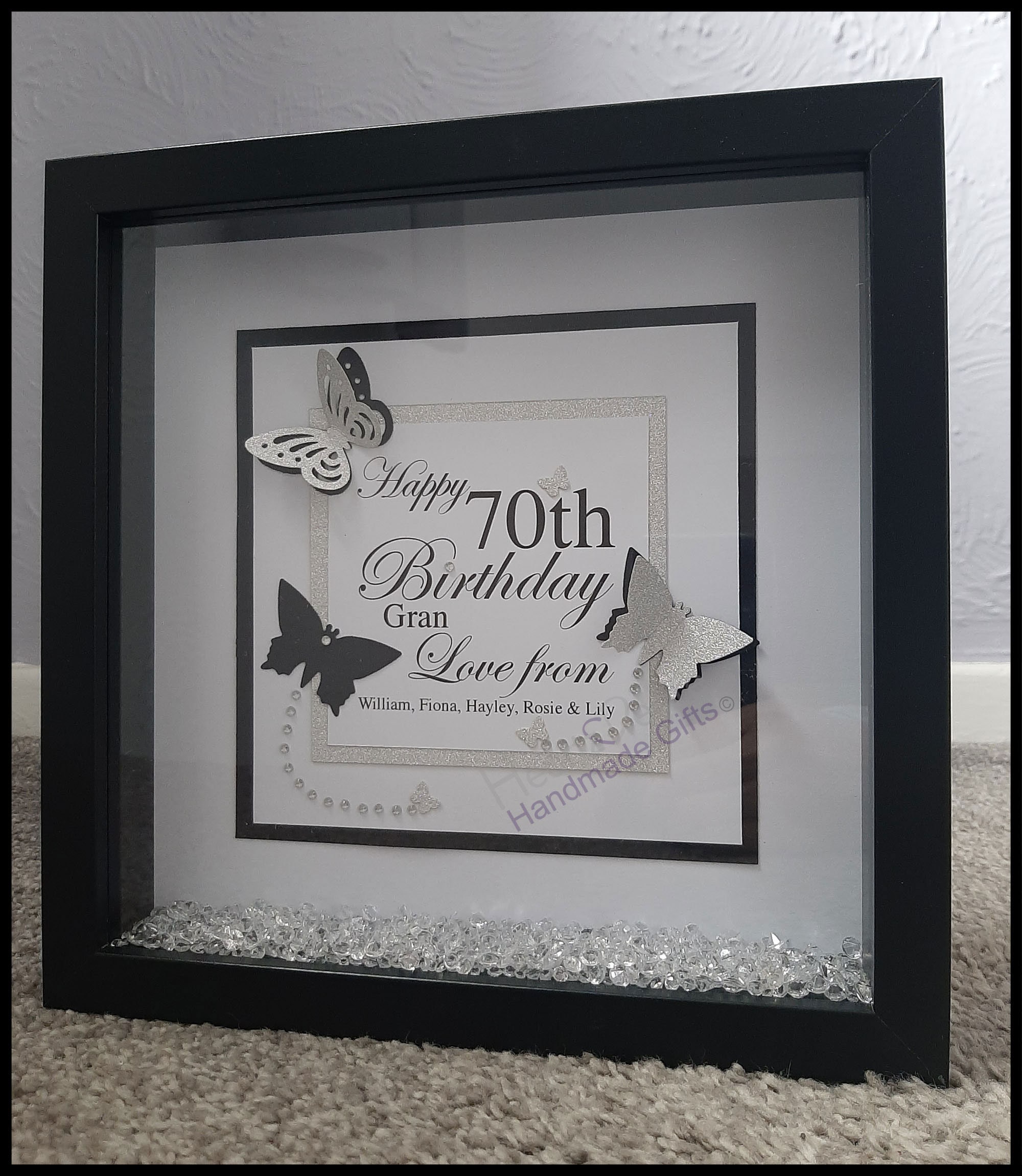 Personalised Box Frame 70th Birthday Gift Personalised 70th - Etsy UK