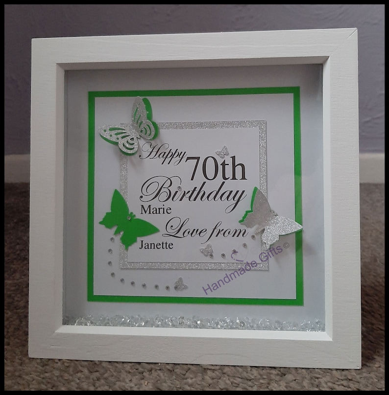 Personalised Box Frame, 70th Birthday Gift, Personalised 70th Box Frame ...
