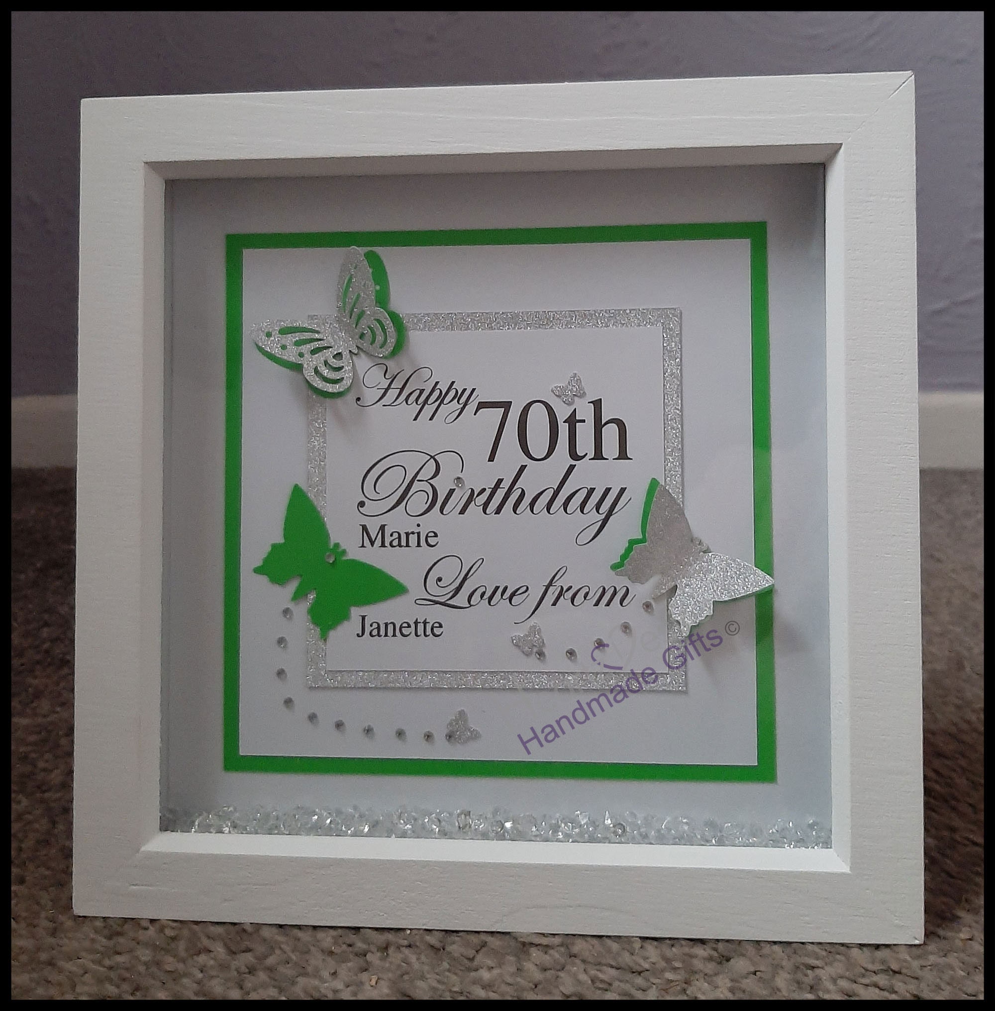 Personalised Box Frame, 70th Birthday Gift, Personalised 70th Box Frame ...