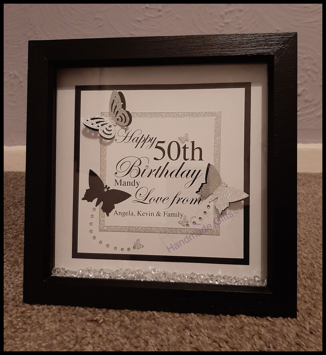 Personalised Box Frame, 50th Birthday Gift, Personalised 50th Box Frame ...