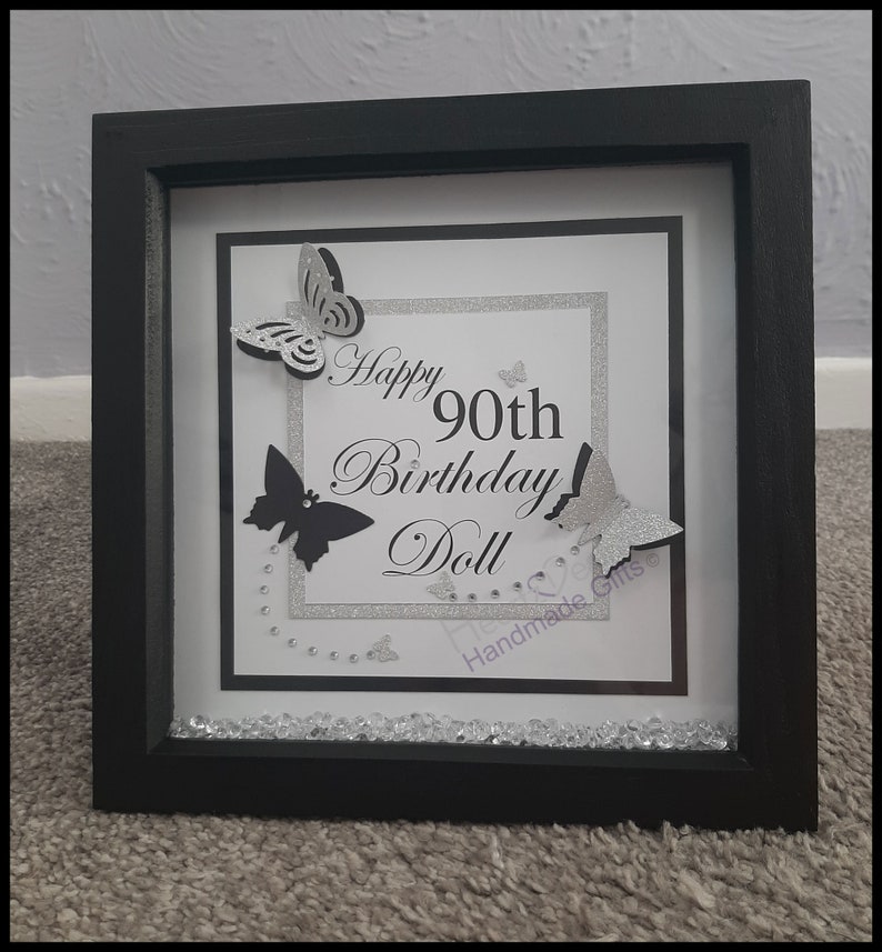 Personalised Box Frame, 90th Birthday Gift, Personalised 90th Box Frame ...