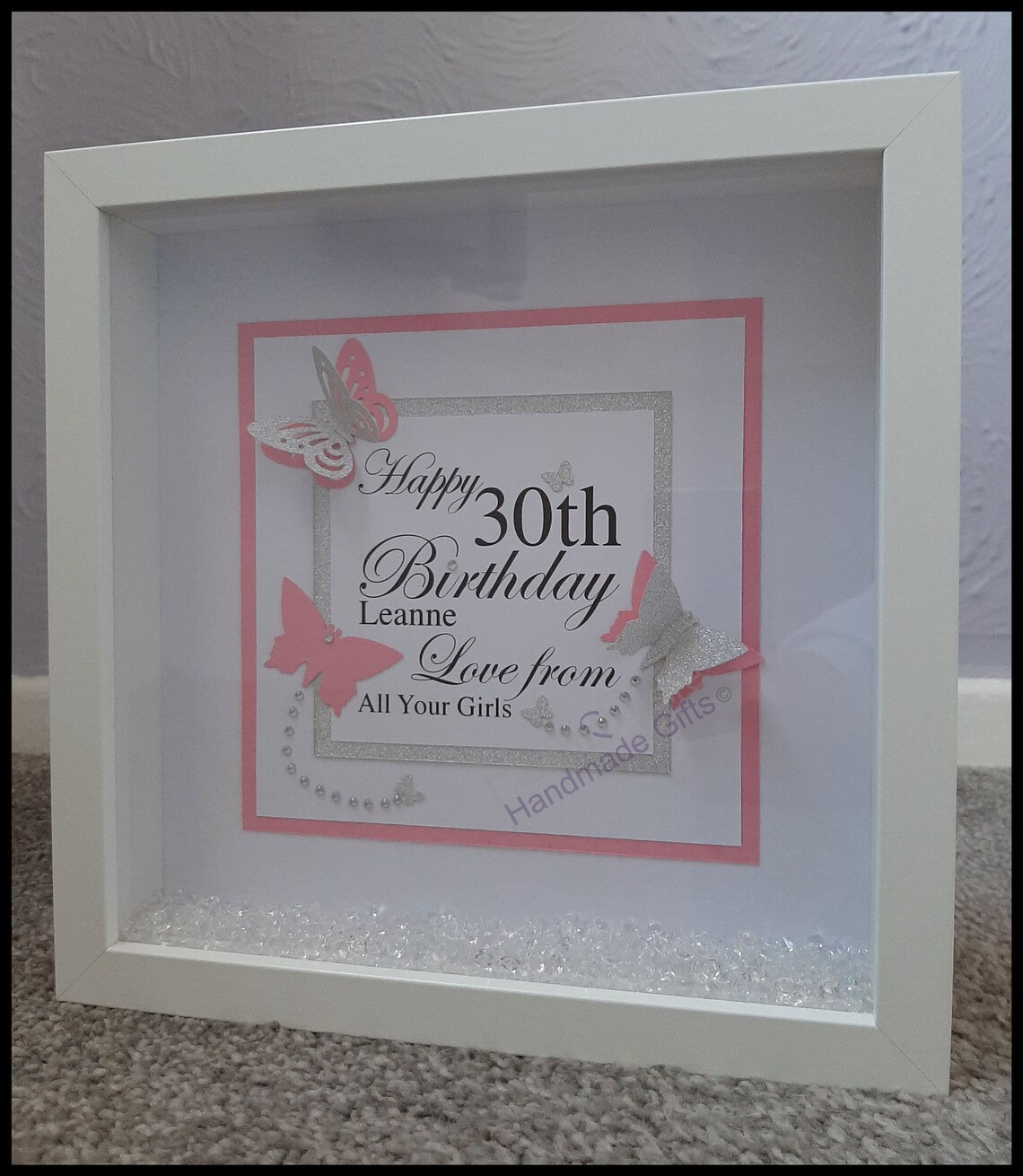 Personalised Box Frame, 30th Birthday Gift, Personalised 30th Box Frame, Daughter Gift, Birthday ...