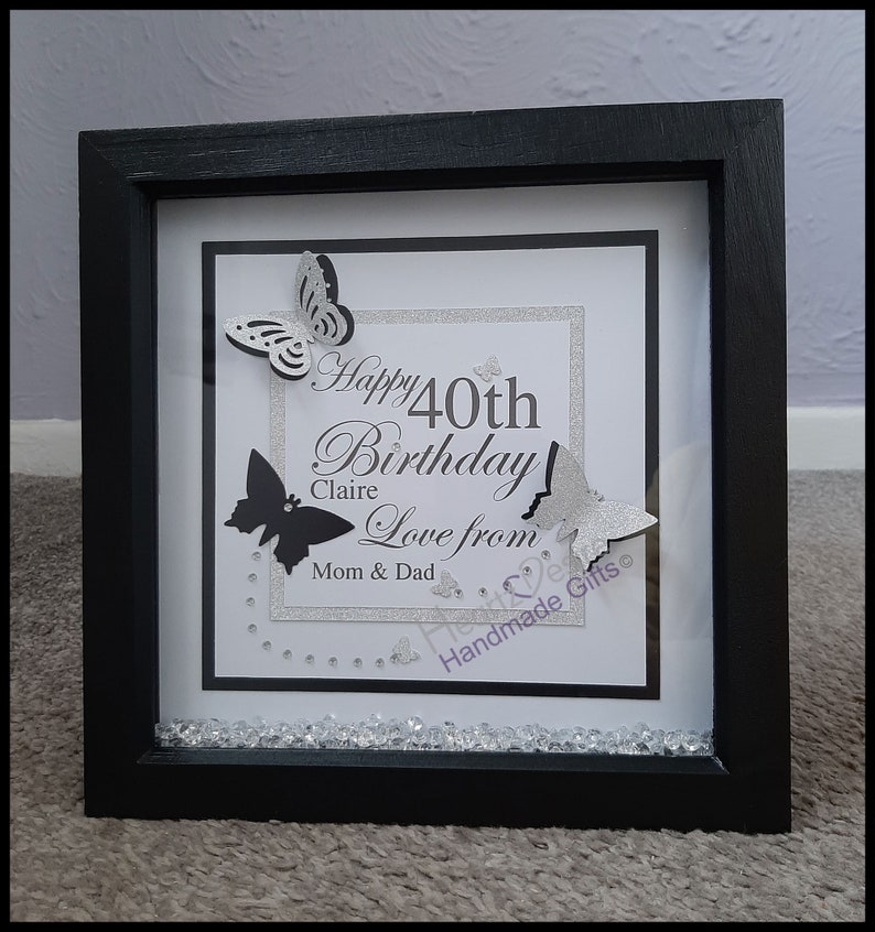 Personalised Box Frame 40th Birthday Gift Personalised 40th - Etsy