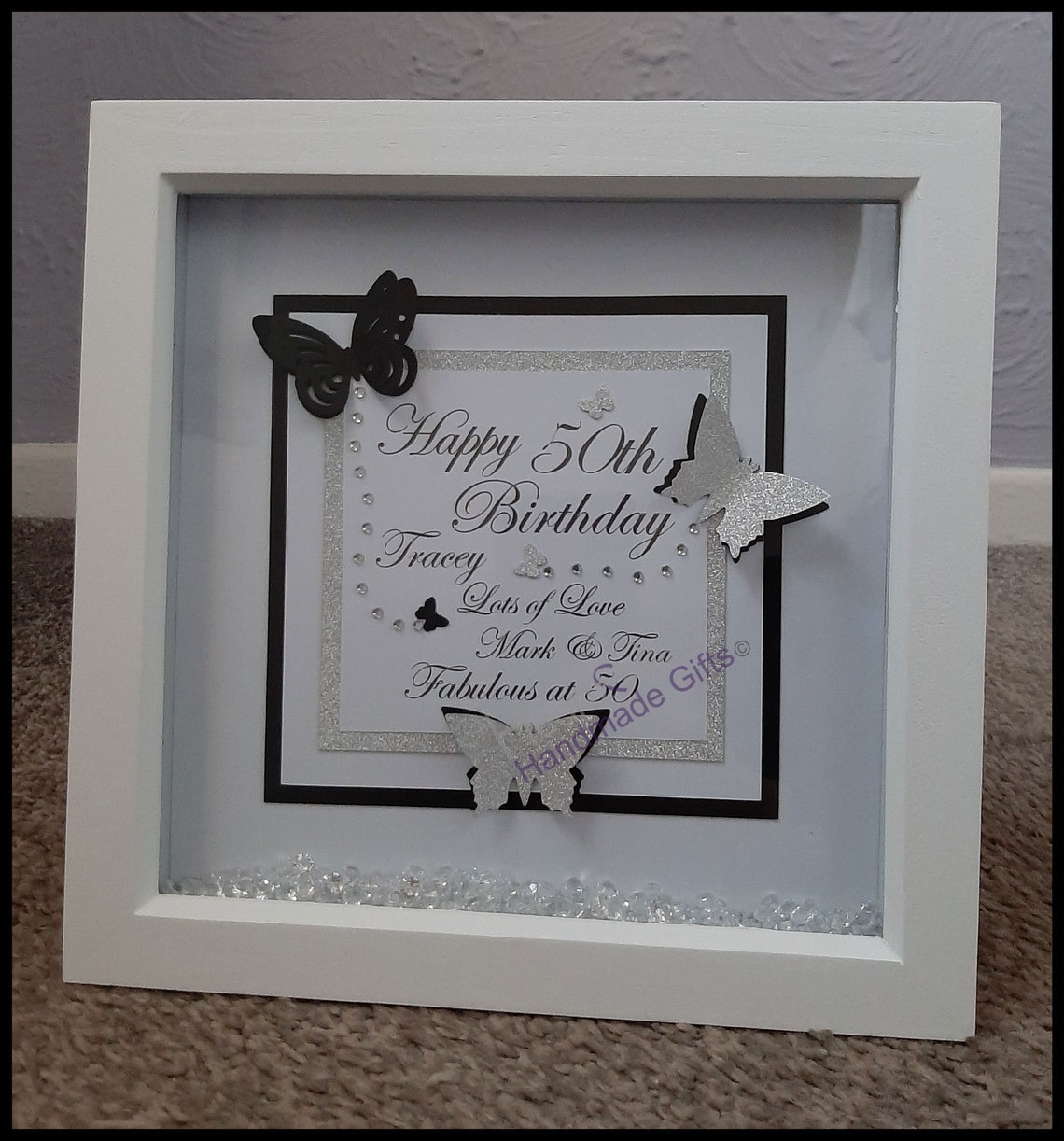 Personalised Box Frame 50th Birthday Gift Personalised 50th - Etsy UK