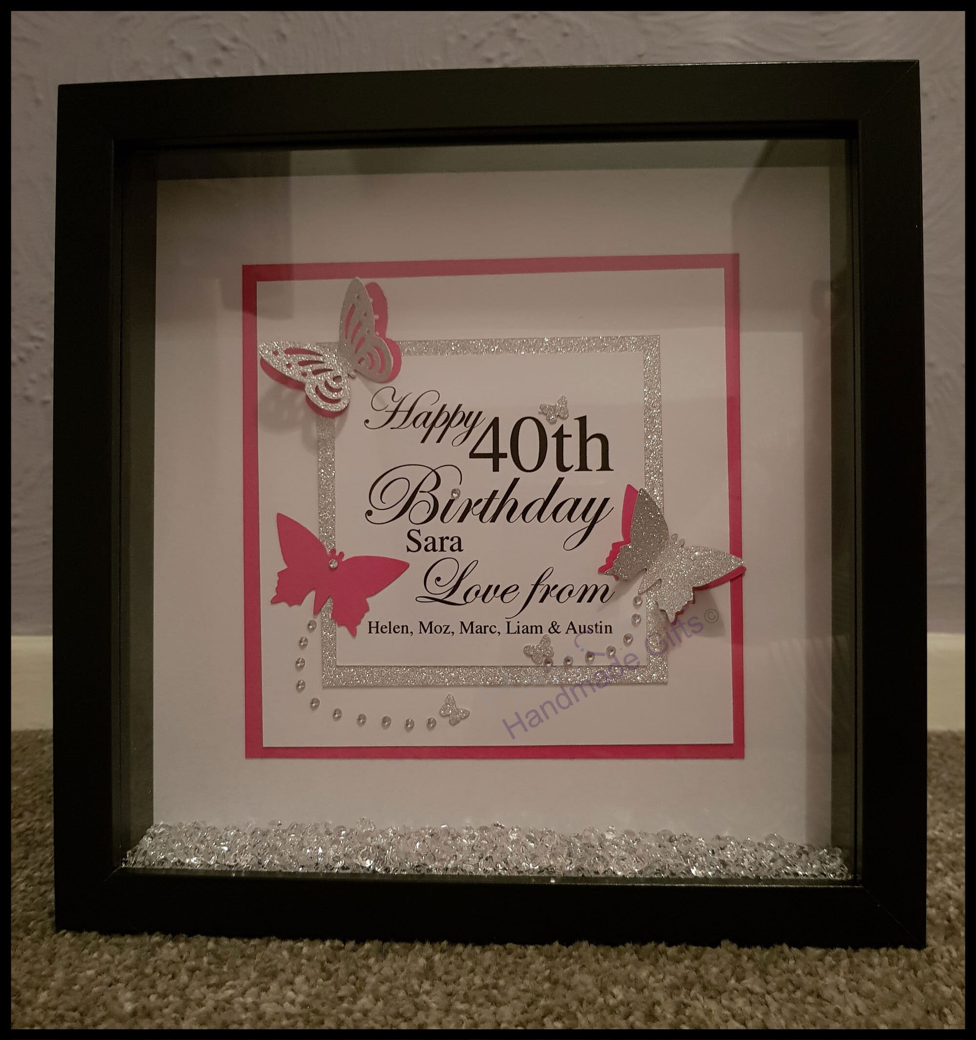 Personalised Box Frame 40th Birthday Gift Personalised 40th - Etsy