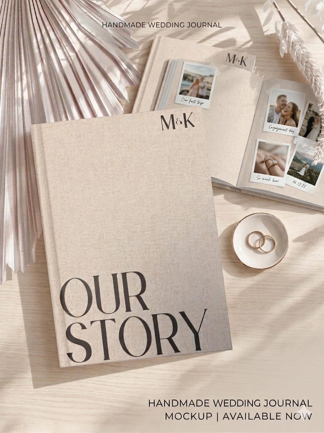 Personalized Linen Couples Memory Book: Engagement, Wedding ...
