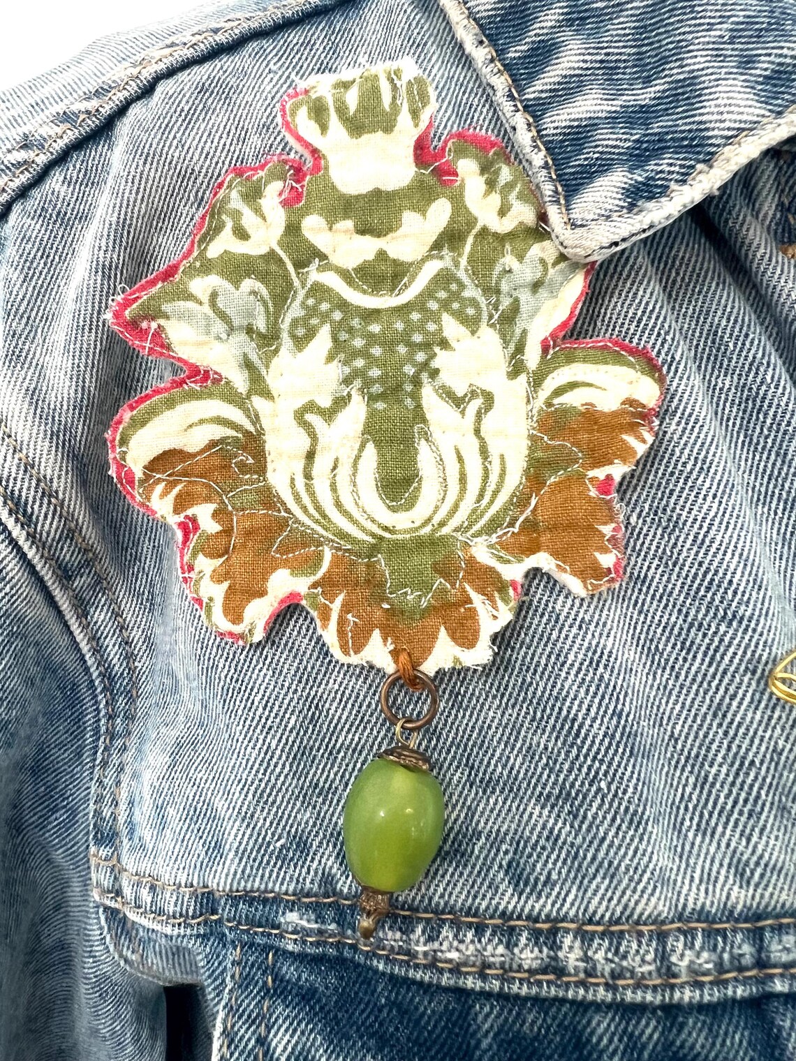 Handmade Fabric Quilted Brooch, Upcycled Patchwork Pin, Jacket Charm - Etsy