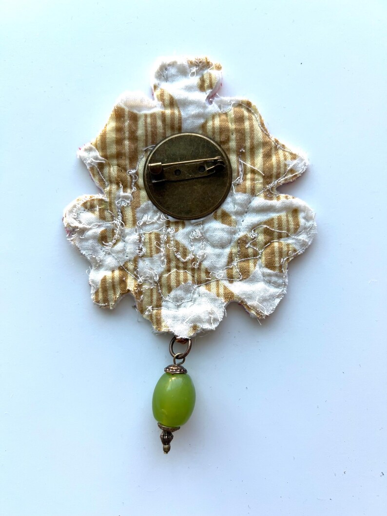 Handmade Fabric Quilted Brooch, Upcycled Patchwork Pin, Jacket Charm - Etsy