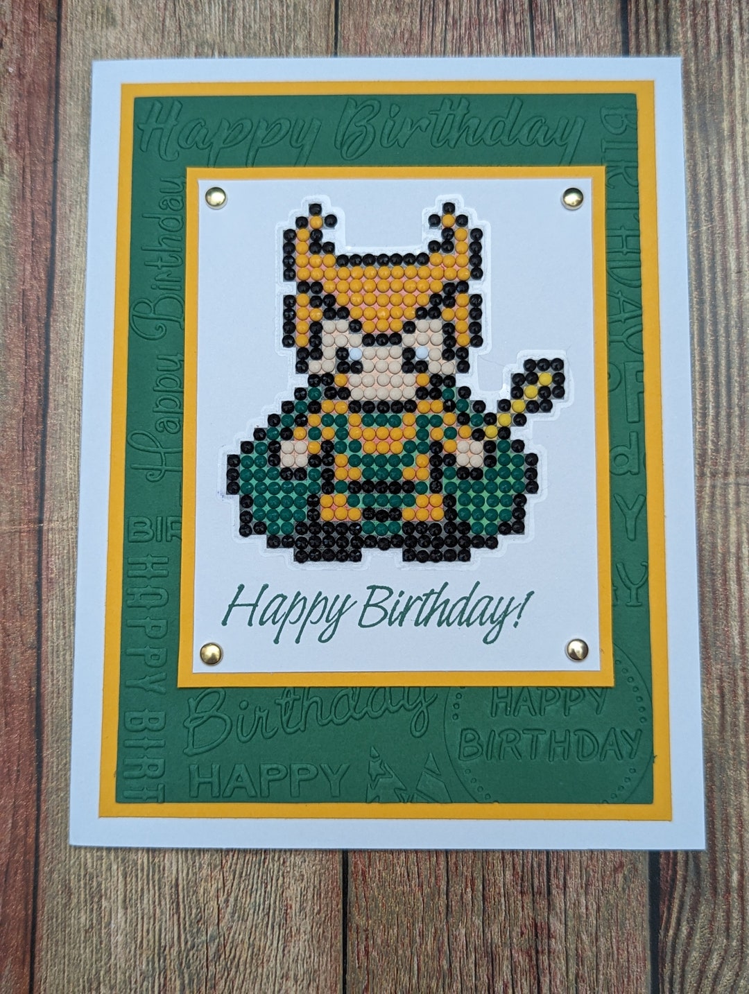 Loki Birthday Card, Diamond Art, Handmade Greeting Card - Etsy