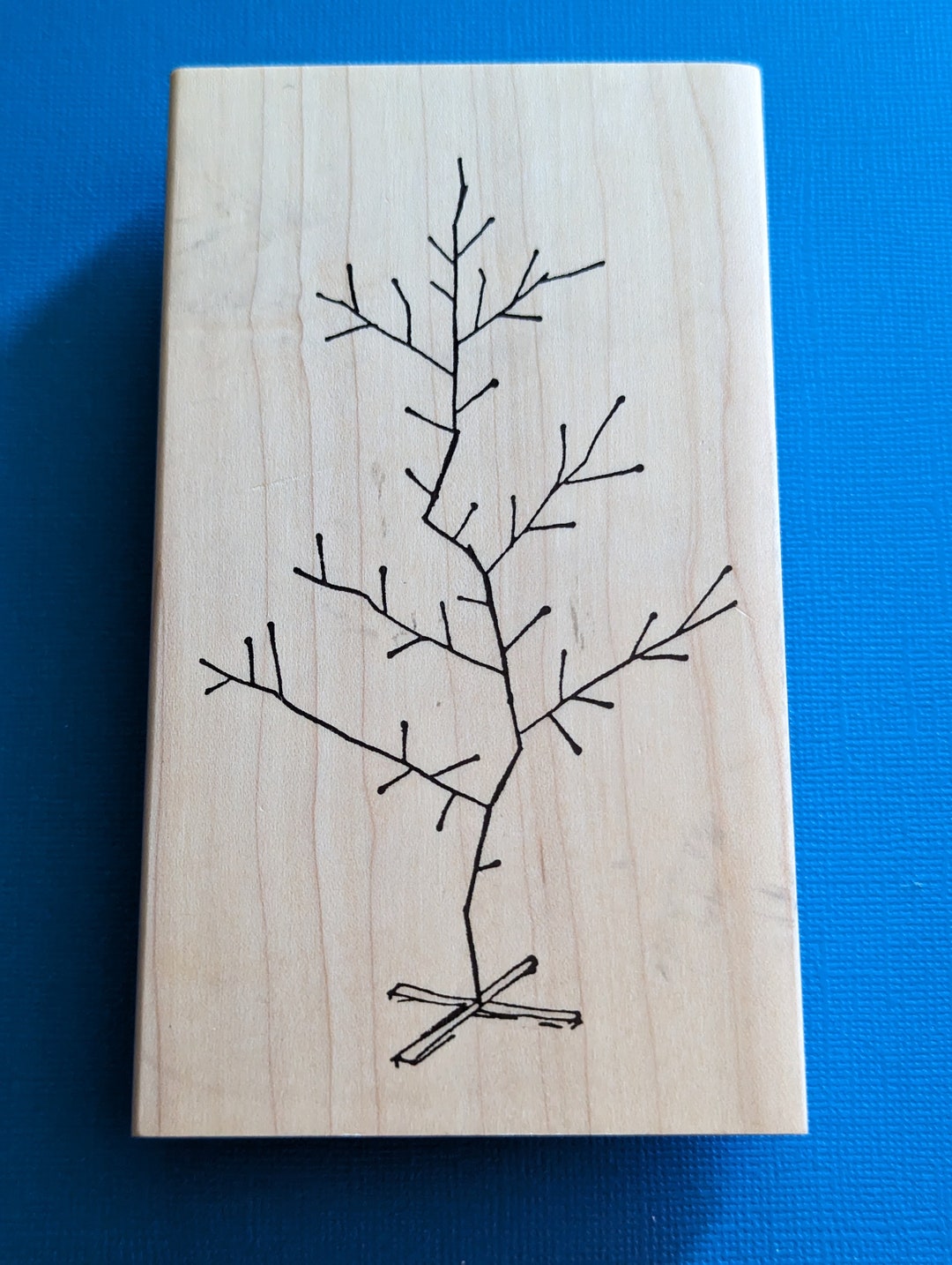 Tree Stamp, Wood Mounted Rubber Stamp - Etsy