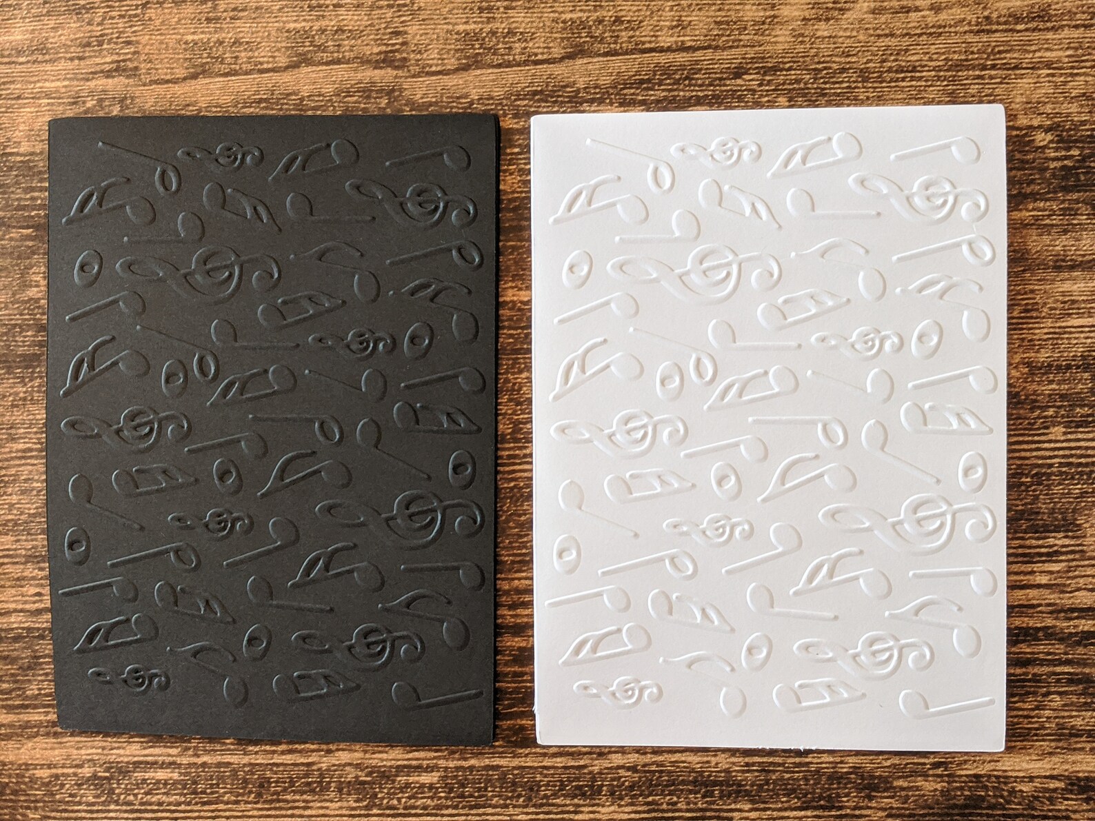 10 Embossed Cardstock Sheets Music Notes - Etsy