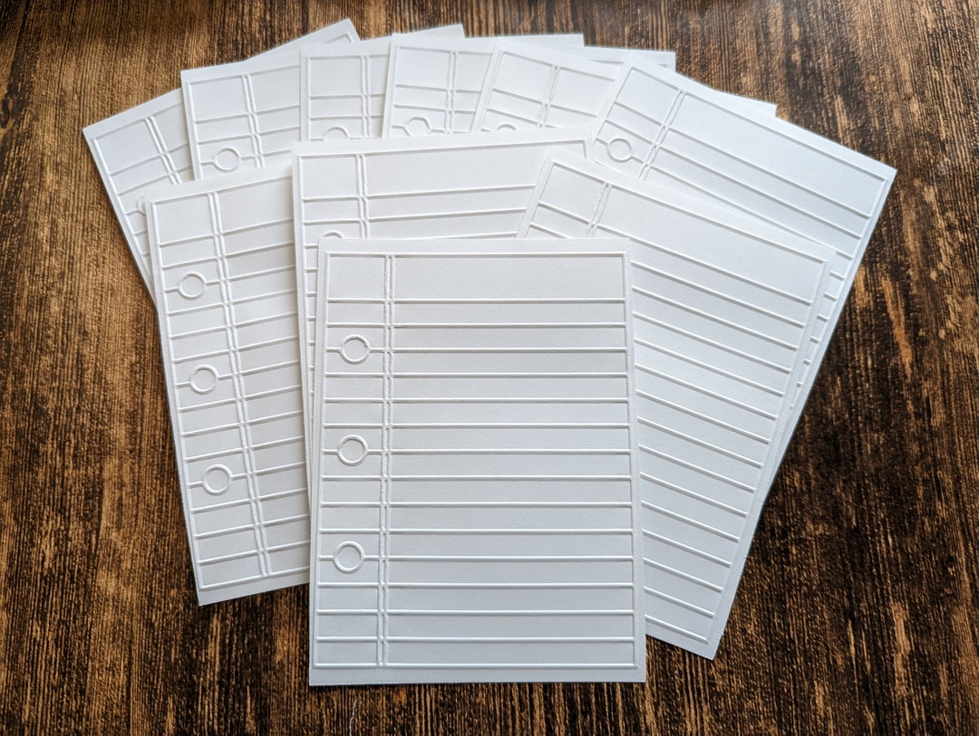 Notepaper Embossed Cardstock Sheets - Etsy