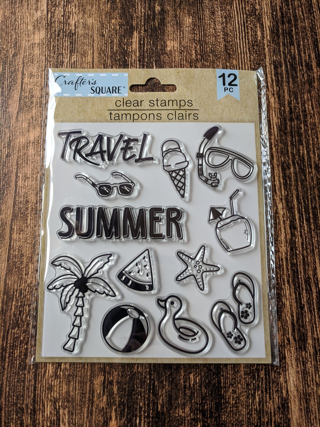 Travel, Summer, Beach Stamp Set 12pc - Etsy