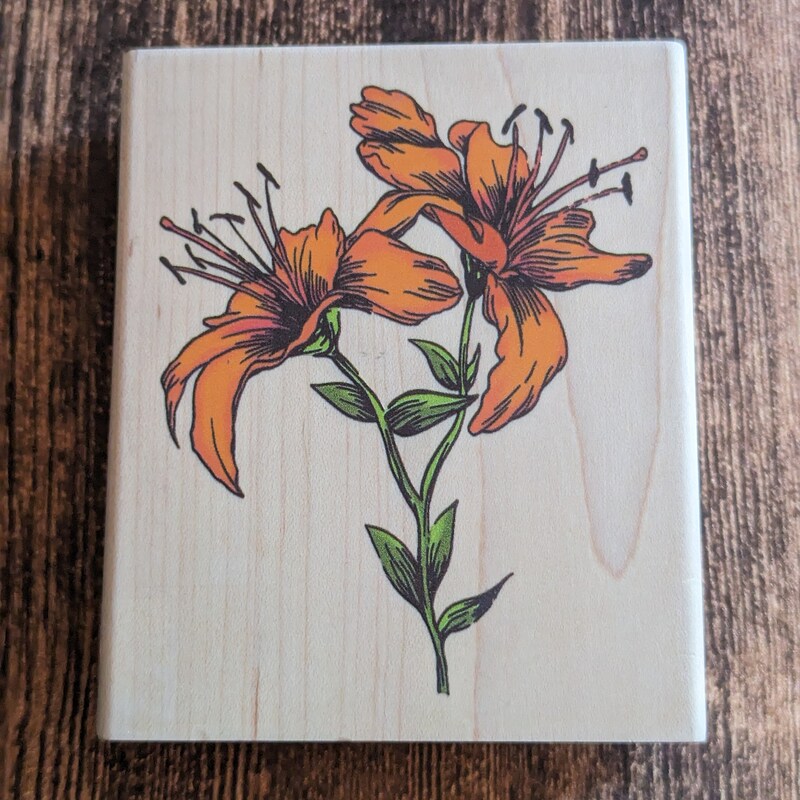 Lily Rubber Stamp - Etsy