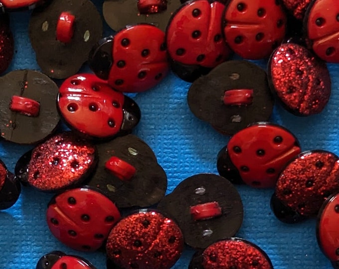 Ladybug Buttons 36ct - Etsy