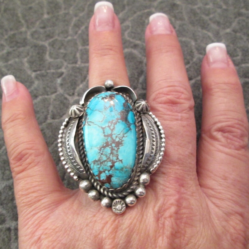 Large Turquoise Ring - Etsy