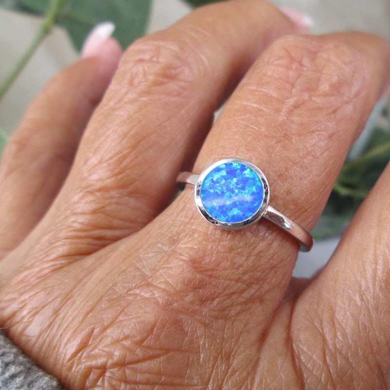 Simple Opal Ring - Etsy