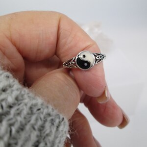 Yin and Yang Ring>sterling Silver Yinyang Ring,925 Yin-yang Ring,dainty ...