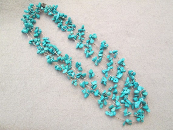36 long Southwestern Genuine TURQUOISE NecklaceTurquoise Necklace Turquoise Nugget jewelry Southwestern Jewelry Turquoise jewelry JNN053 Etsy