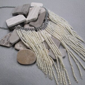 Pearl Necklace>glam Pearl Fringe Necklace,pearls,pearl Tassel Necklace ...
