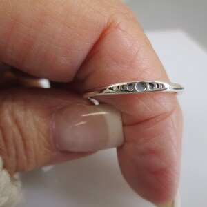Dainty Sterling Moon Phase Ring,silver Celestial Ring,thumb Ring,925 Moon Phase Ring,moon Ring ...