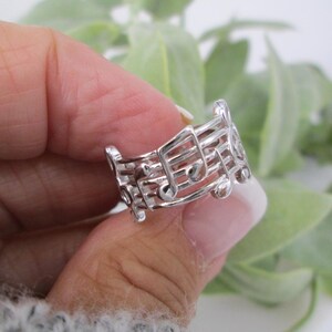Sterling Silver MUSICAL NOTES Band Ring>musician Ring,music Ring ...