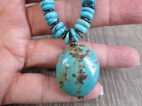 Turquoise Necklace>Turquoise Disc necklace,Turquoise … - Gem