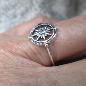 Nautical Compass Ring>925 Sterling Compass Ring,nautical Ring,compass Ring, 925 Compass Jewelry ...