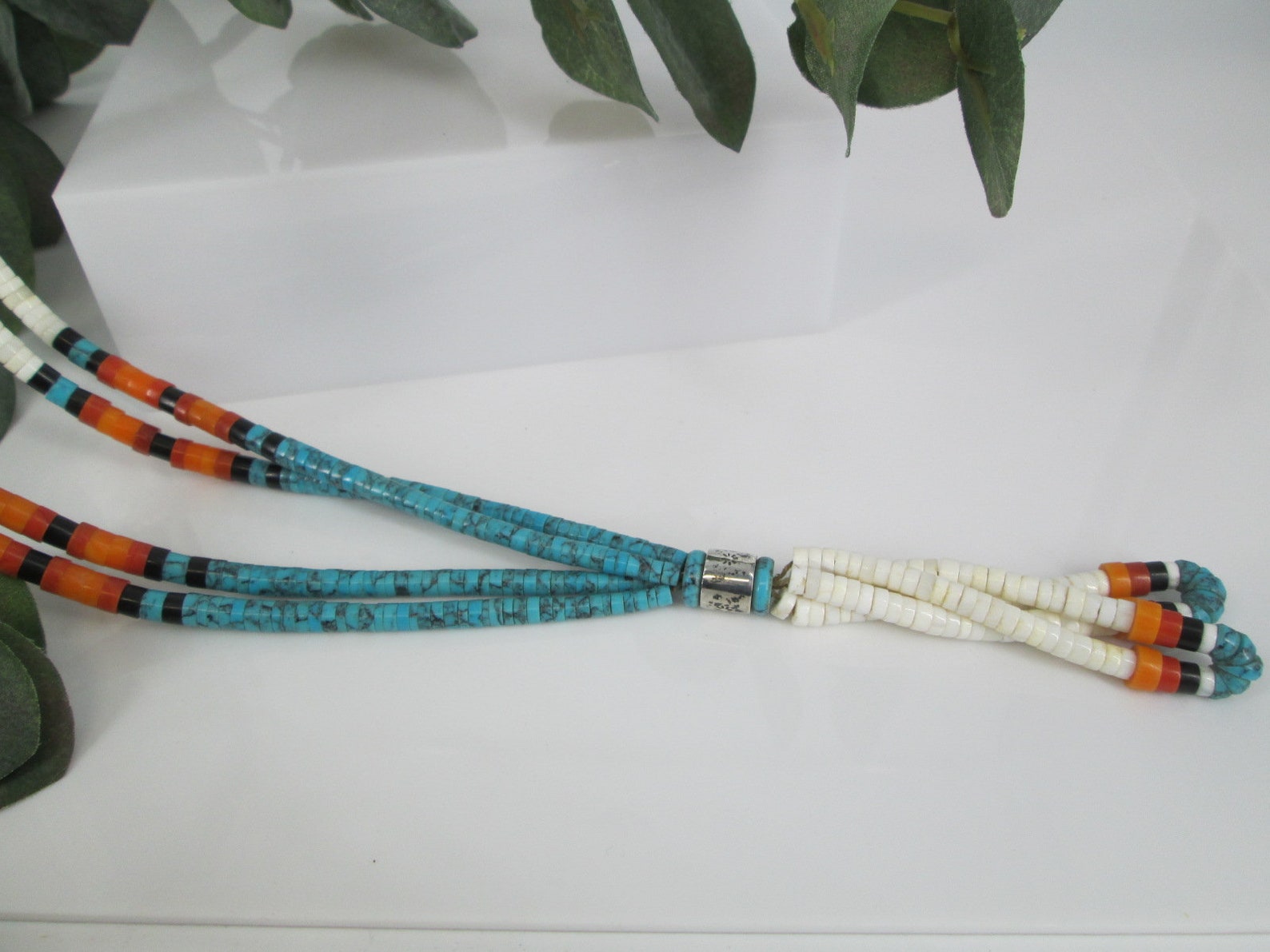 Vintage Native Jacla Necklace>turquoise Jacla Necklace,jet-spiny Oyster ...
