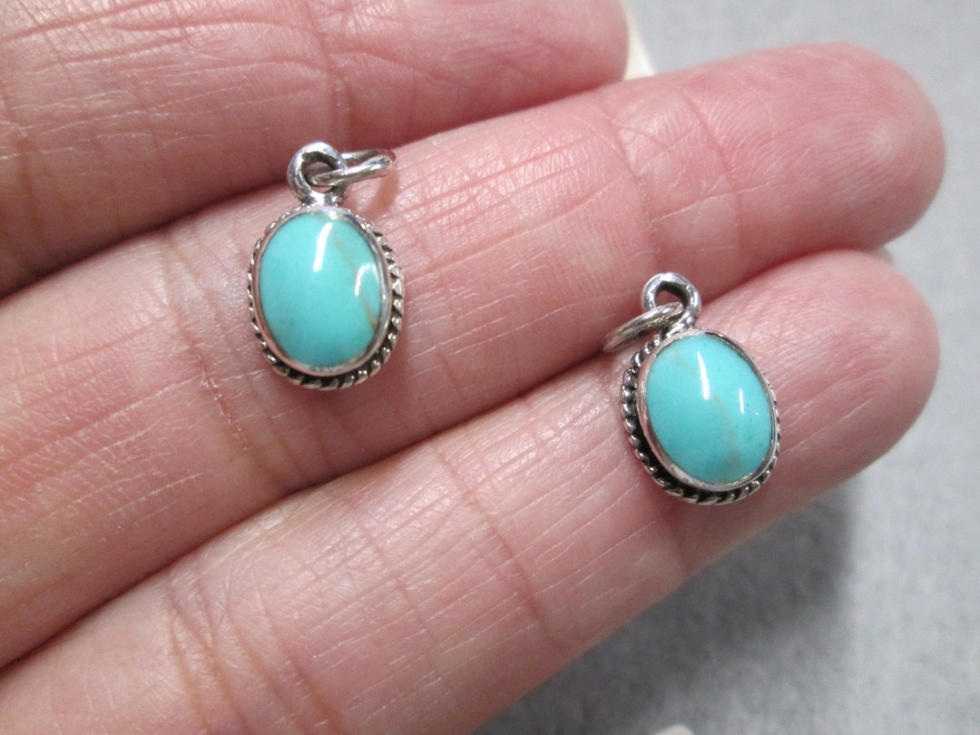 Dainty 925 Sterling Silver TURQUOISE Pendant925 Turquoise - Etsy