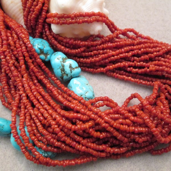 Red Coral Necklace - Etsy