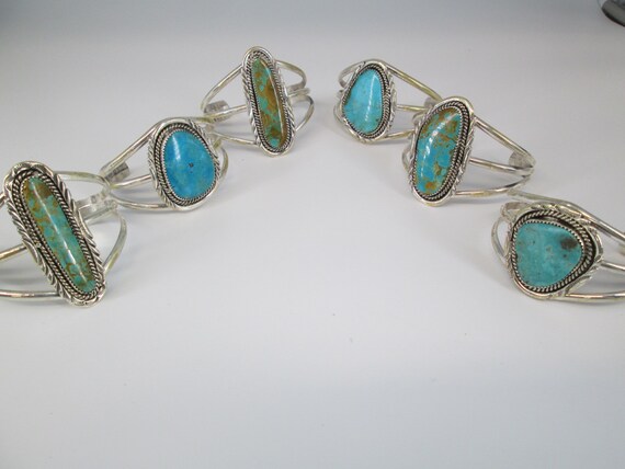 Native Turquoise Cuff Bracelets>Genuine Turquoise Cuf… - Gem