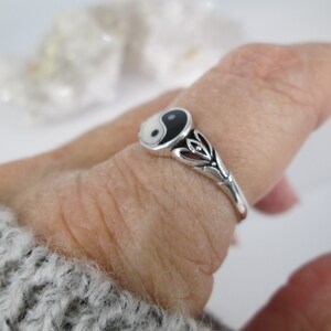 Yin and Yang Ring>sterling Silver Yinyang Ring,925 Yin-yang Ring,dainty ...