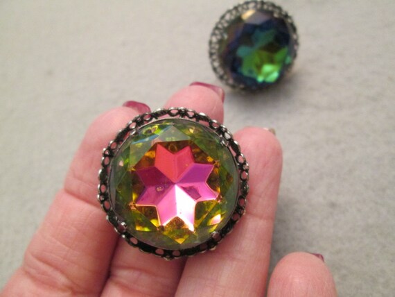 Prism Ring>Vintage 70's Prism Ring,Giant Prism Ring,A… - Gem