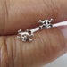 Skull and Crossbones Stud Earrings>925 Sterling Silver Skull and ...