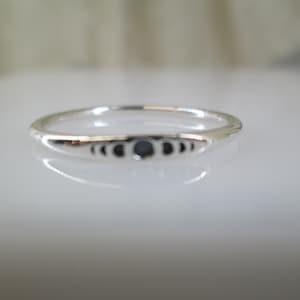 Dainty Sterling Moon Phase Ring,silver Celestial Ring,thumb Ring,925 Moon Phase Ring,moon Ring ...