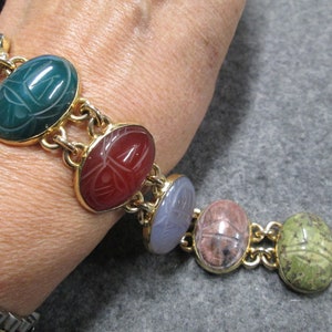 Genuine SCARAB Bracelet>extra Large 12ktgf. Scarab Bracelet,scarab ...