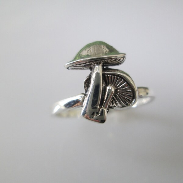 Silver Mushroom Ring - Etsy