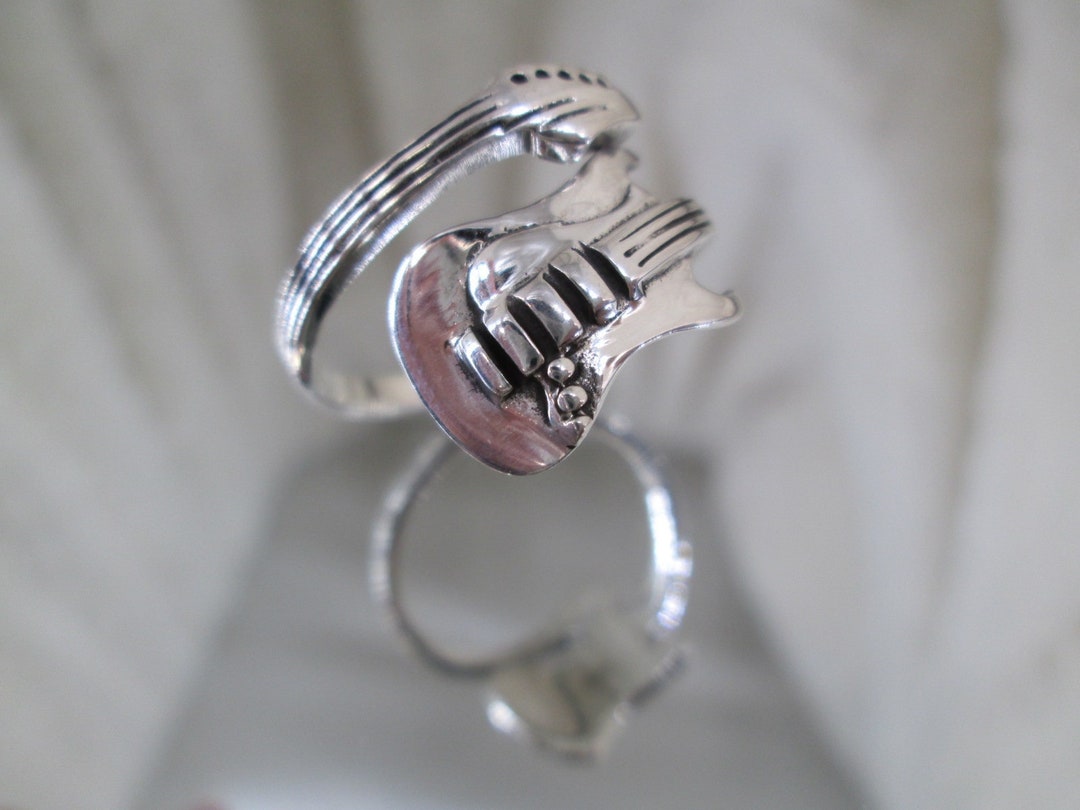 Sterling Silver GUITAR Ringguitar Ring925 Sterling Guitar Ring,925 ...