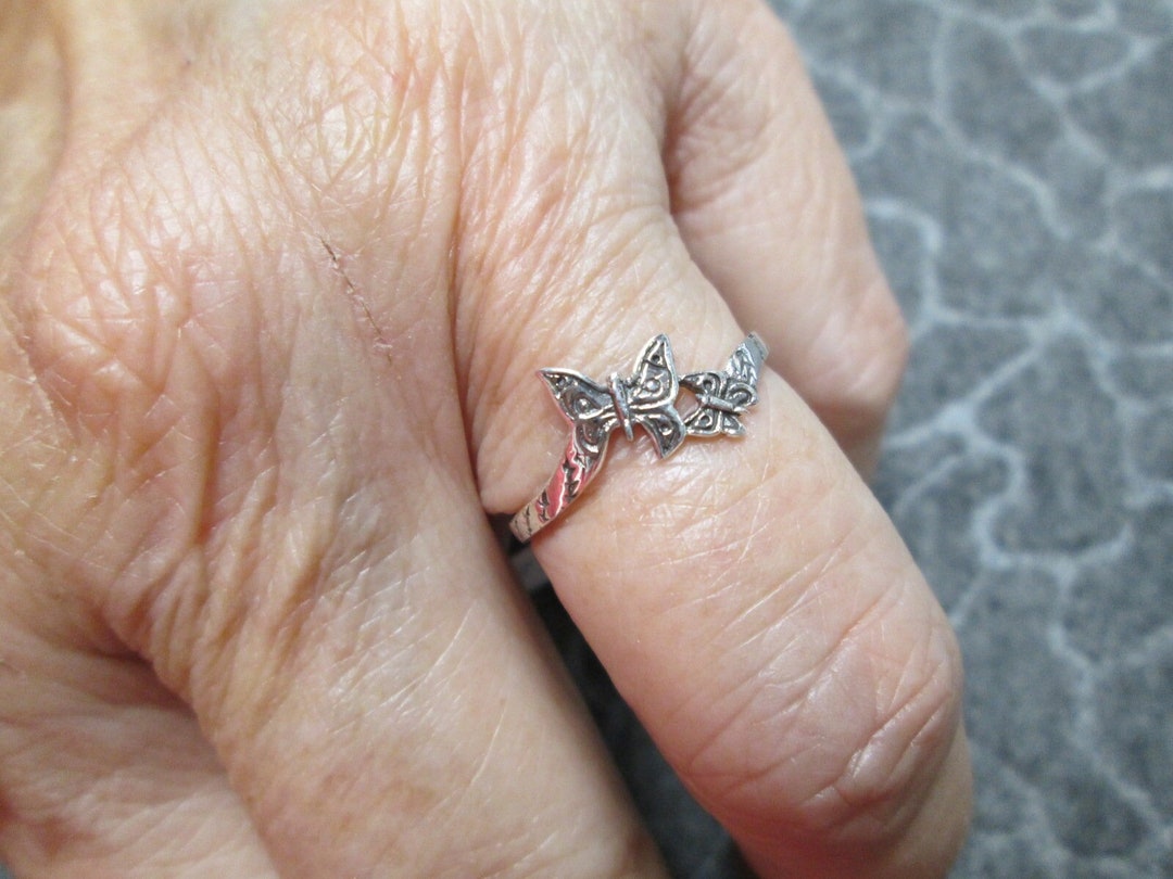 Sterling Silver BUTTERFLY Ring>925 Dainty Butterfly Ring,sister's Ring ...