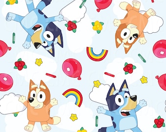 Seamless Pattern Bluey - Etsy