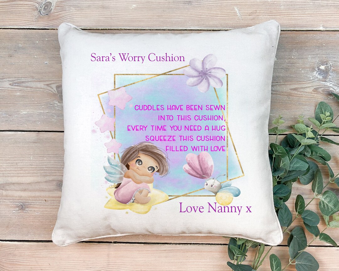 Personalised Childs Cuddle Worry Pillow Cushion Comfort Love - Etsy