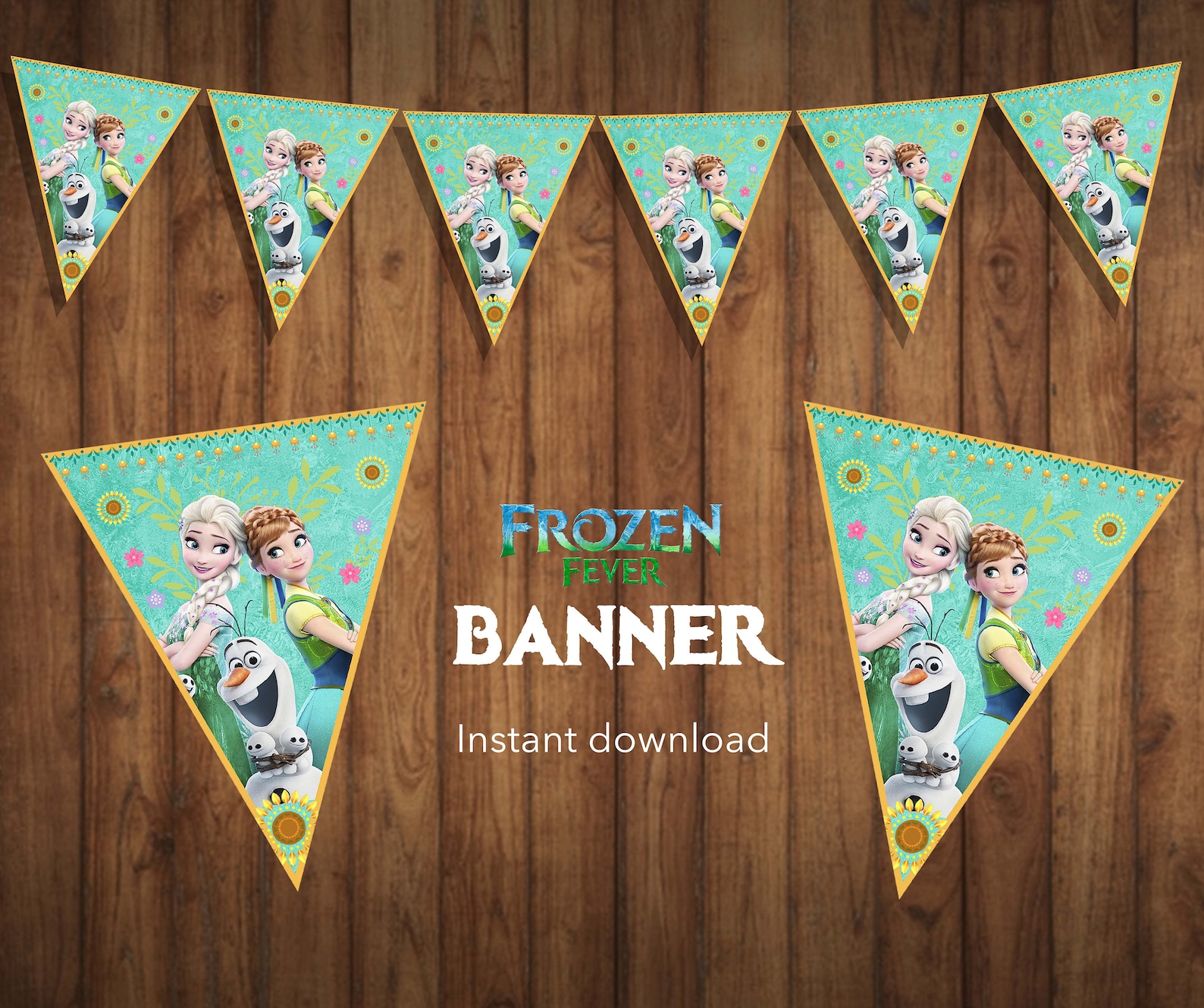 Frozen Fever Banner, Frozen Party, Frozen Printable, Birthday - Etsy