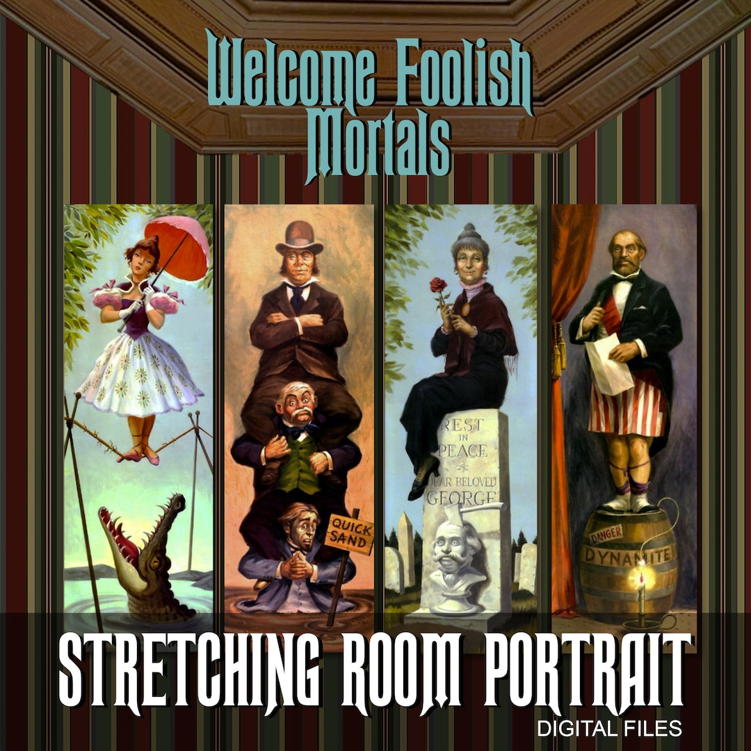 The Haunted Mansion Stretching Room Portraits - Printable - Etsy