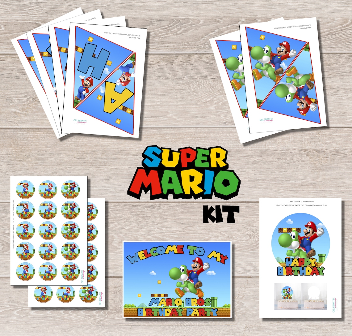 Super Mario Party Kit - Etsy