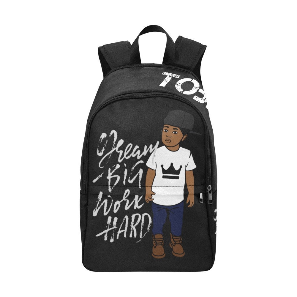 Black Boy Bookbag, Black Boy Backpack, Black Boy Bag, Custom Bookbag ...
