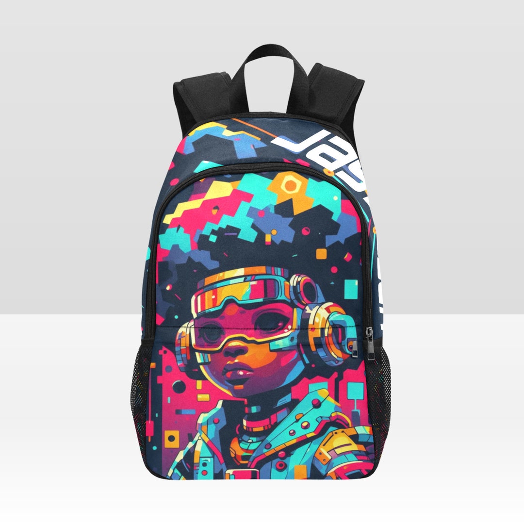 Black Boy Bookbag, Black Boy Backpack, Futuristic Black Boy ...